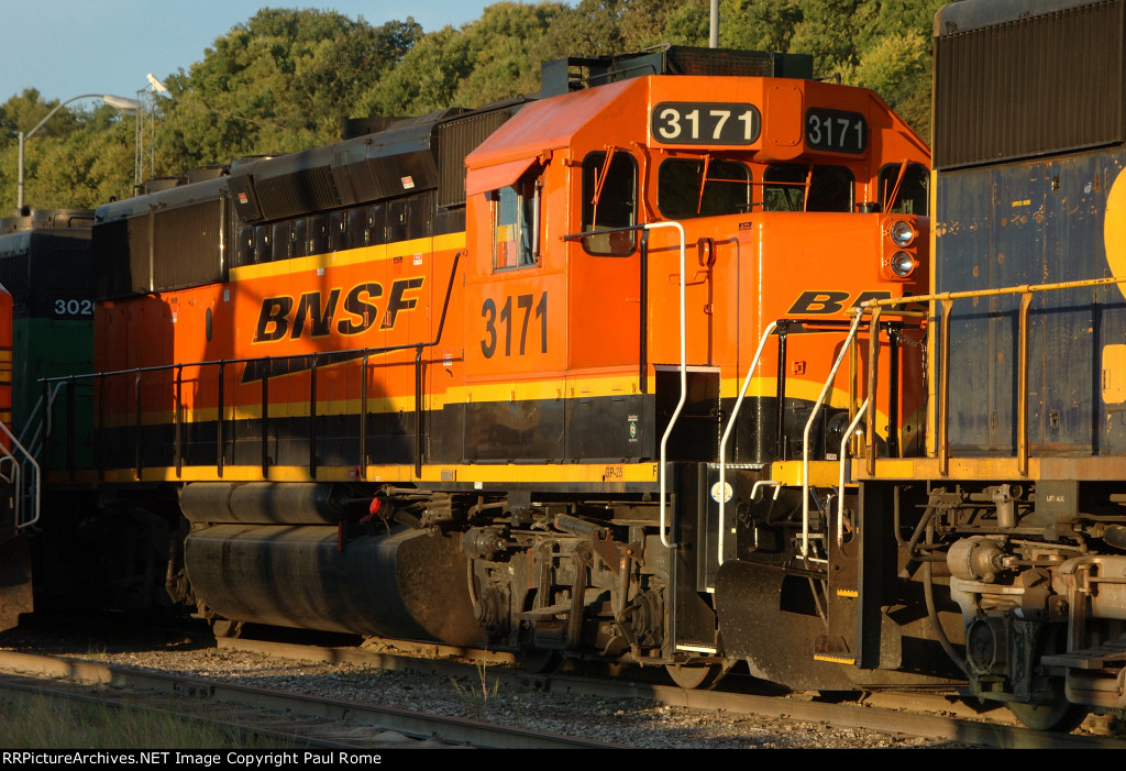 BNSF 3171, EMD GP50, derated to 2500-HP and reclassified by BNSF as GP25,